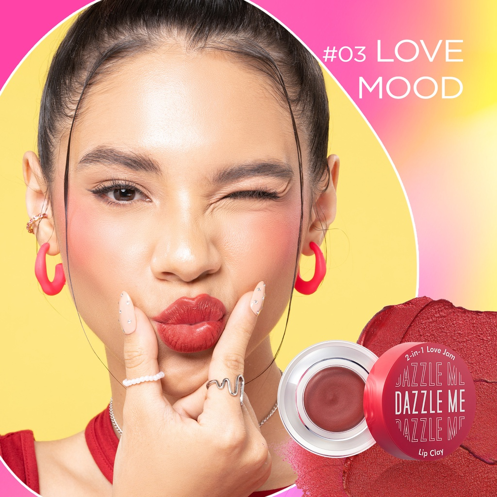 Jual Dazzle Me Love Jam Lip Clay | Tahan Air Kepekatan Warna tinggi Lip Mud Dua Fungsi Soft ...