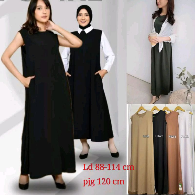 Jual INNER GAMIS BUNTUNG / DALAMAN GAMIS TANPA LENGAN / MANSET | Shopee ...