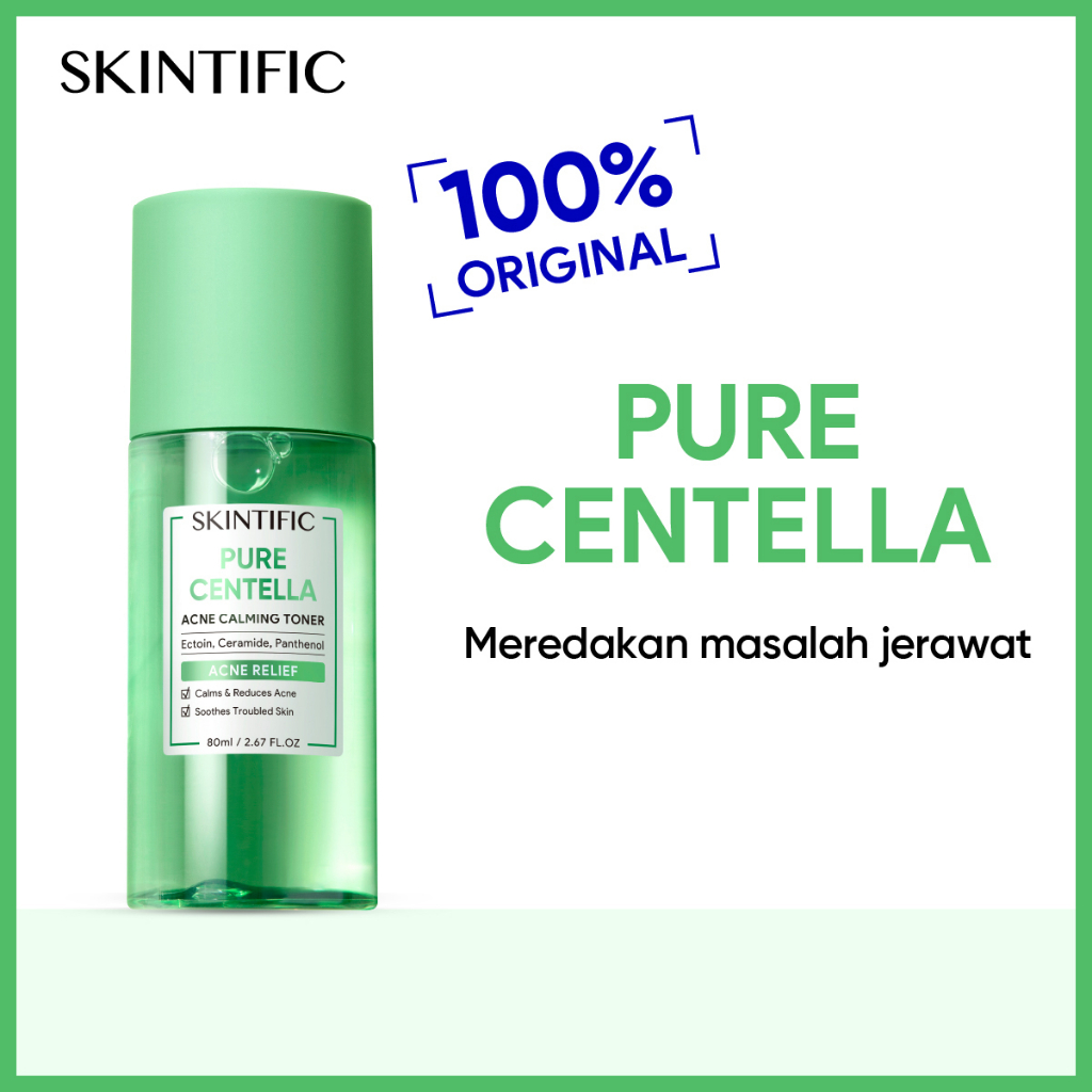Jual 【100% ORIGINAL】SKINTIFIC Pure Centella Acne Calming Toner 80ml Oil ...