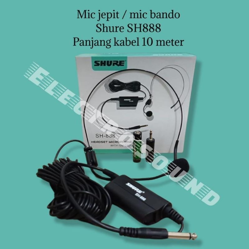 Jual Mic Jepit Shure SH 888 / Mic Kancing Shure SH888 / Mic Clip On Kabel 10M | Shopee Indonesia