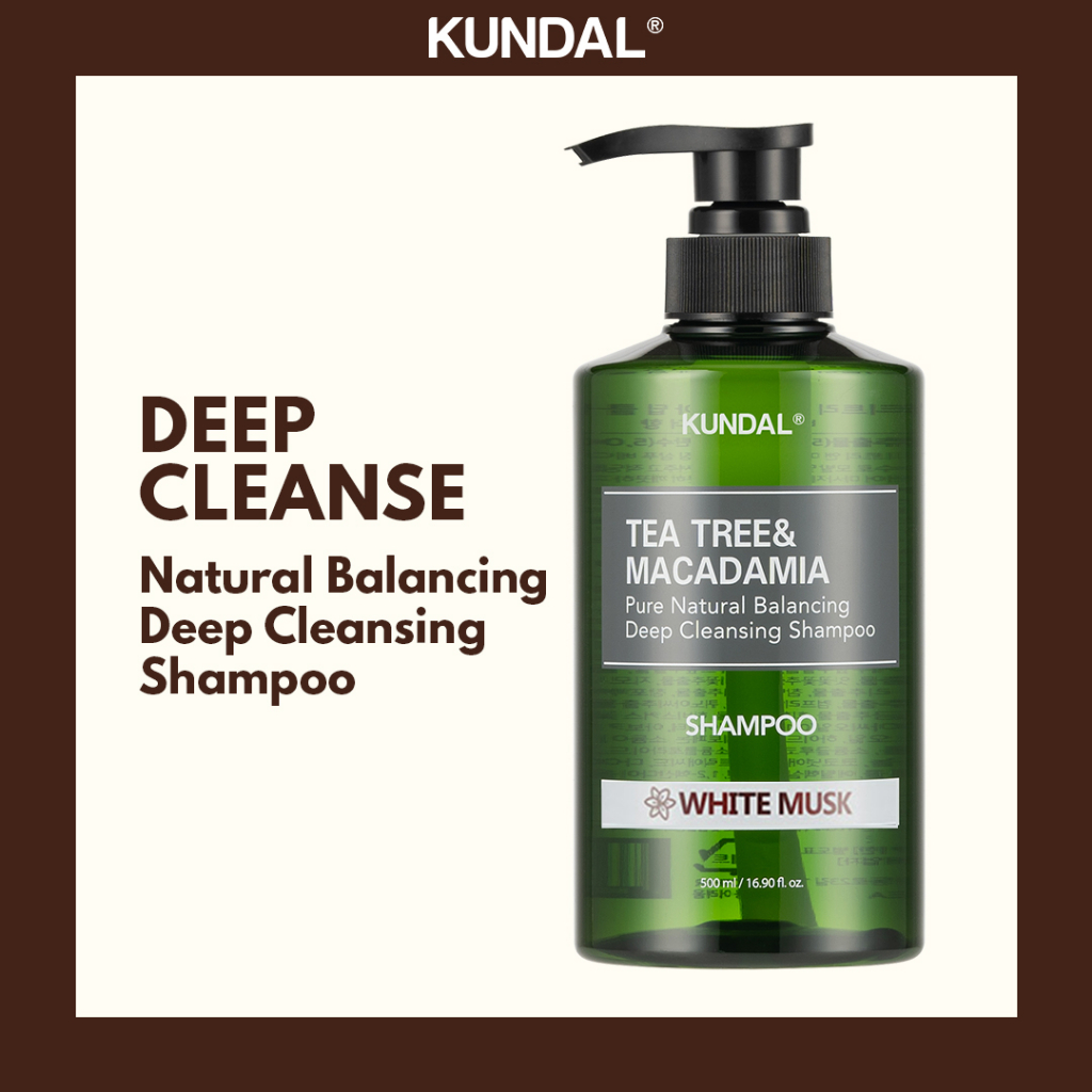 Jual KUNDAL Tea Tree Deep Cleansing Shampoo White Musk (Made in Korea ...