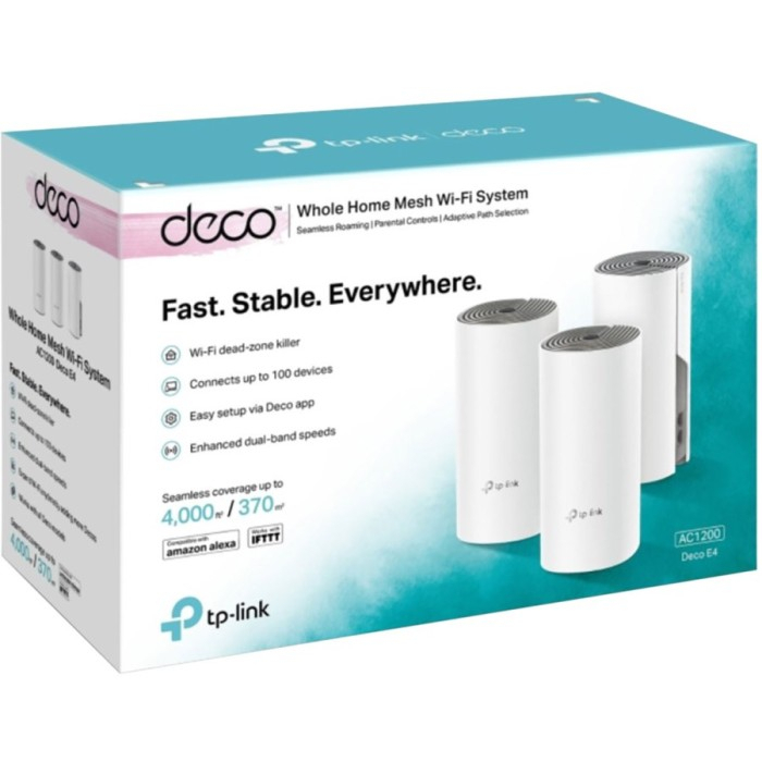Jual TP-Link Deco E4 3-pack AC1200 Whole Home Mesh Wi-Fi System isi ...