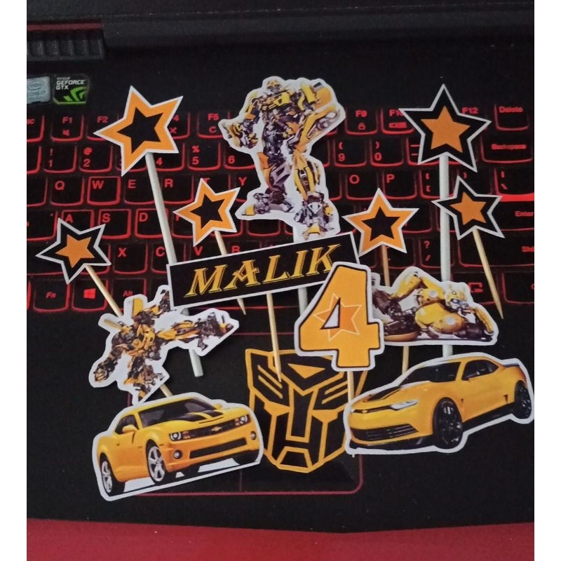 Jual cake topper hiasan kue transformer bumblebee 020523bumb | Shopee ...