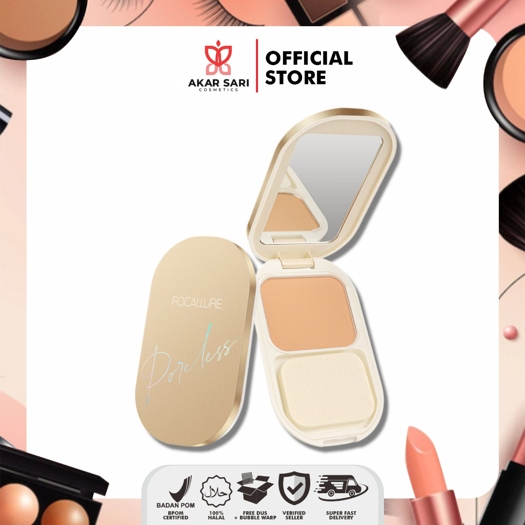 Jual FOCALLURE LASTING PORELESS COMPACT POWDER - Bedak Padat - FA206 ...