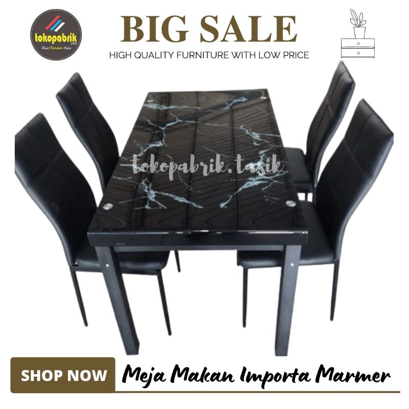 Jual Set Meja Makan Marmer 4 Kursi Meja Makan Importa Meja dan Kursi ...
