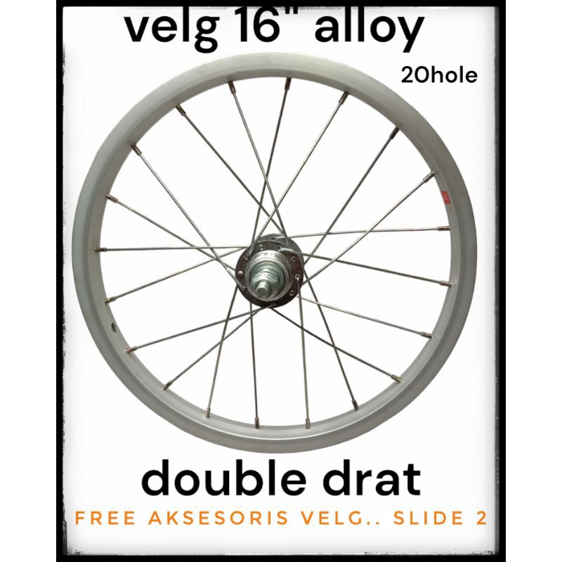 Jual velg sepeda alloy ukuran 12 x 1.75 / 16 x 1.75 / 18 x 175 double ...