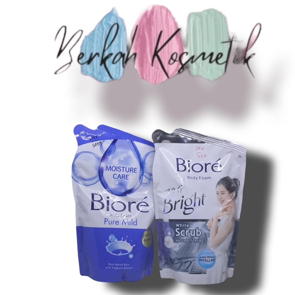 Jual Biore Beauty Body Foam Pure Mild/Body Foam Bright White Scrub ...
