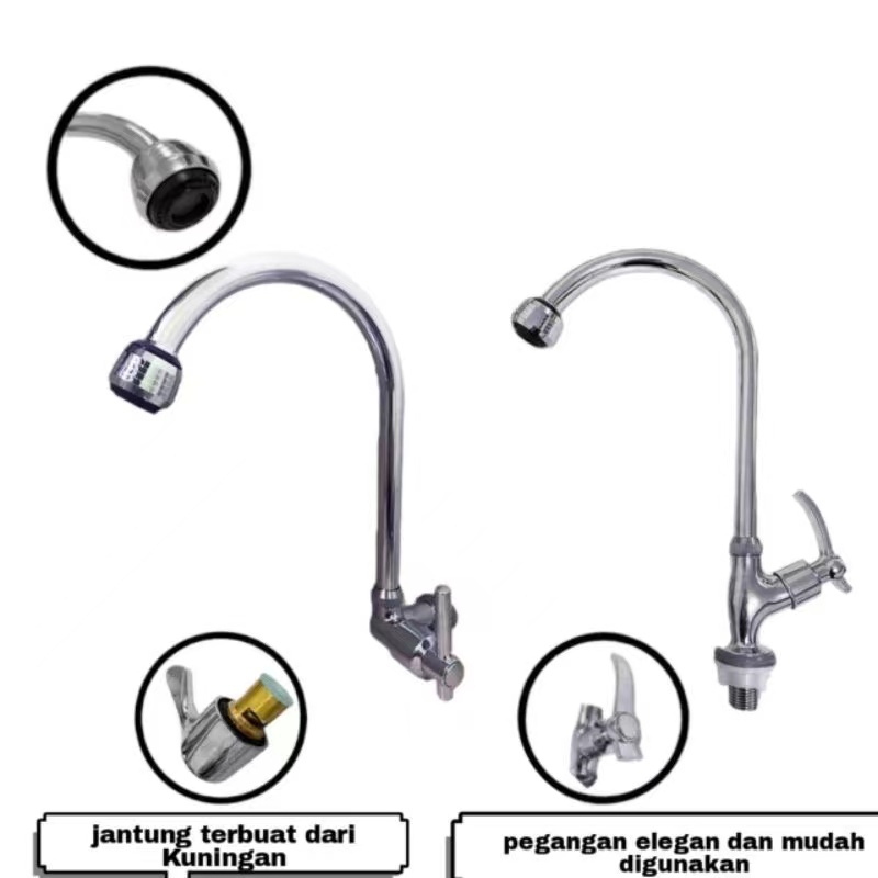 Jual Kran Atau Keran Model Leher Angsa Kepala Kecil Croum Besi Import ...