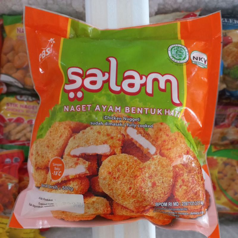 Jual Salam Naget Chicken Nugget Bentuk Kotak/Hati 500g | Shopee Indonesia