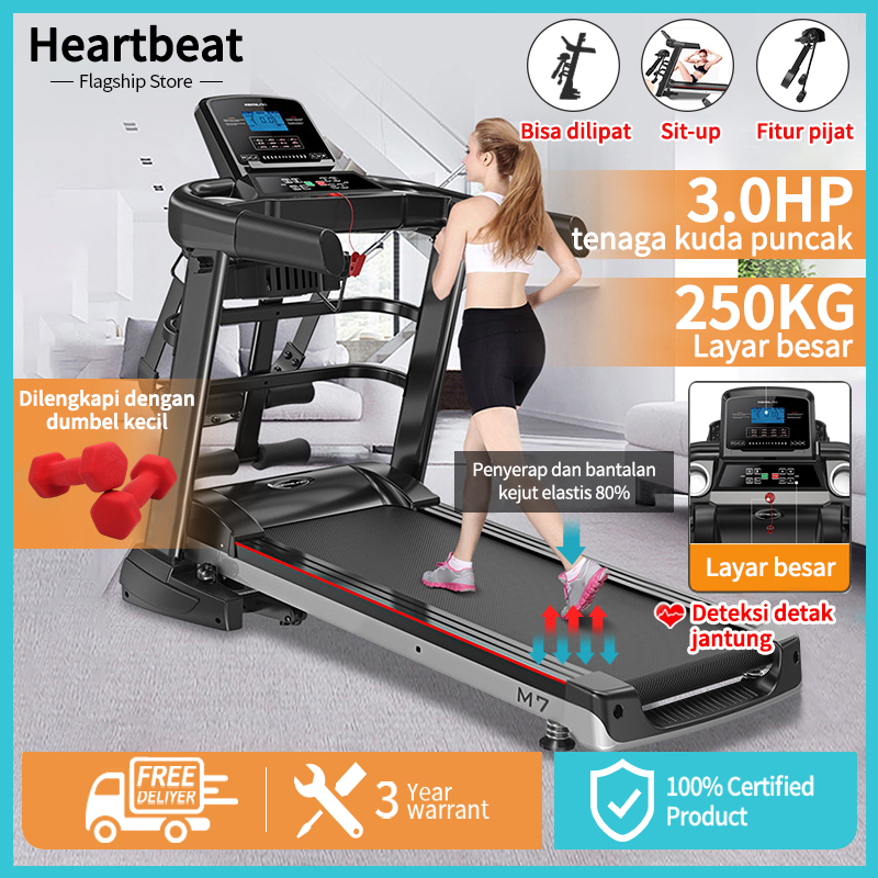 Jual Treadmill rumah tangga listrik kecil lipat multifungsi / Alat ...