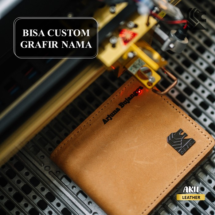 Jual GRAFIR / UKIR NAMA DOMPET KULIT / CUSTOM NAMA DOMPET KULIT PRIA ...