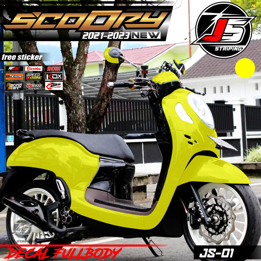 Jual TERBARU Decal Stiker All New Scoopy 2021 2022 2023 Fullbody Desain Racing Motif Warna Polos ...