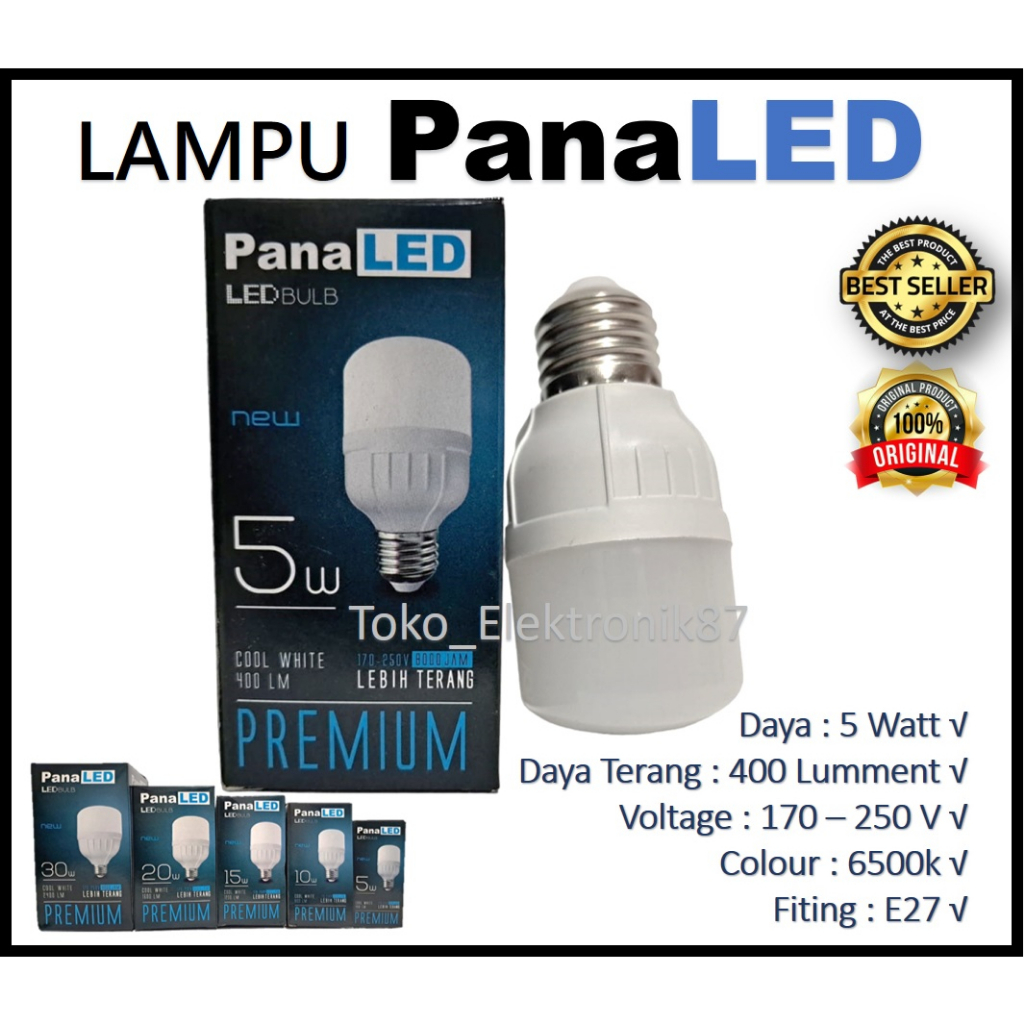 Jual Lampu Led 5 Watt Panaled 5w model Tabung | Shopee Indonesia