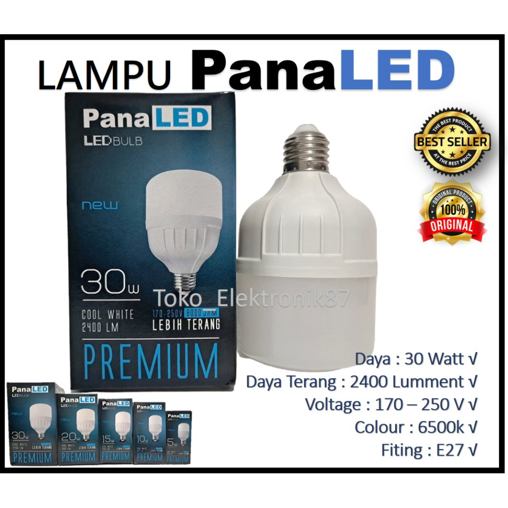 Jual Lampu Led 30 Watt Panaled 30w model Tabung | Shopee Indonesia