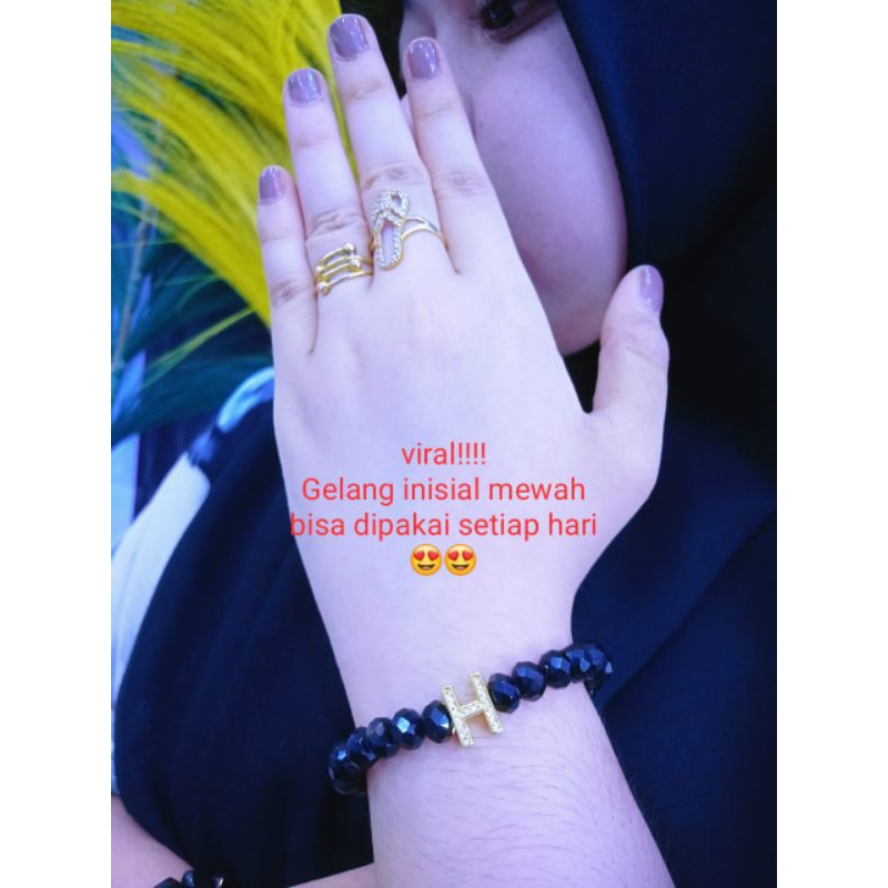 Jual Gelang Inisial Bahan Xuping Cantik Promo Murah Dengan Kristal ...