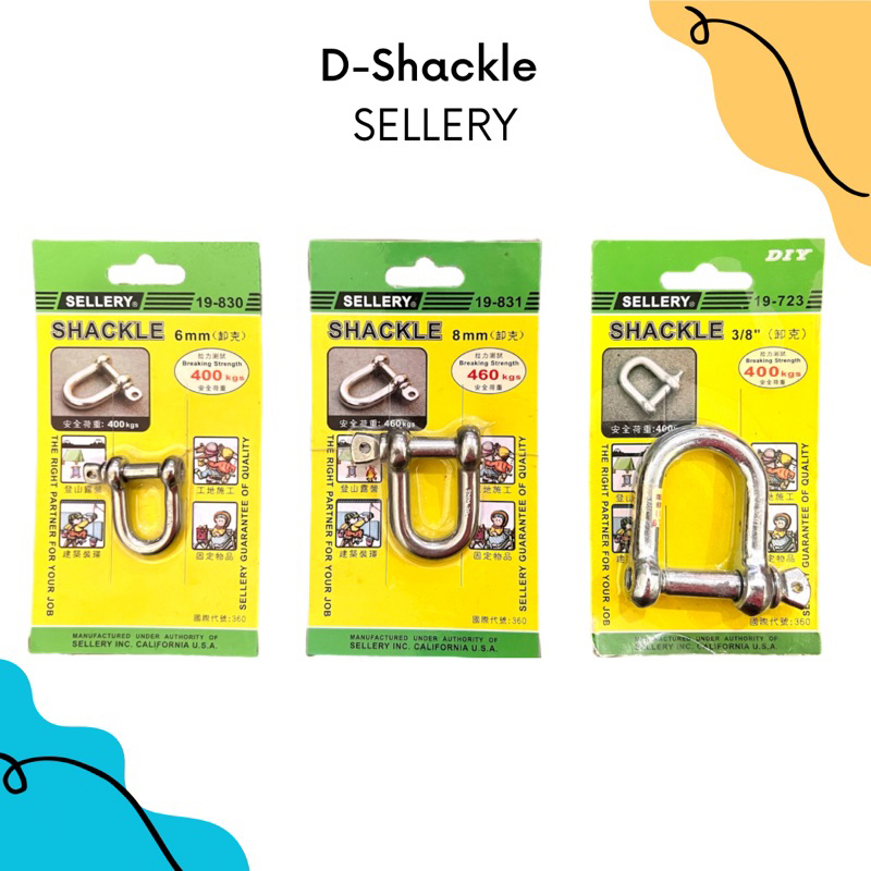 Jual Sellery Shackle 6mm 400kg | Sellery Shackle 8mm 460kg | Sellery ...