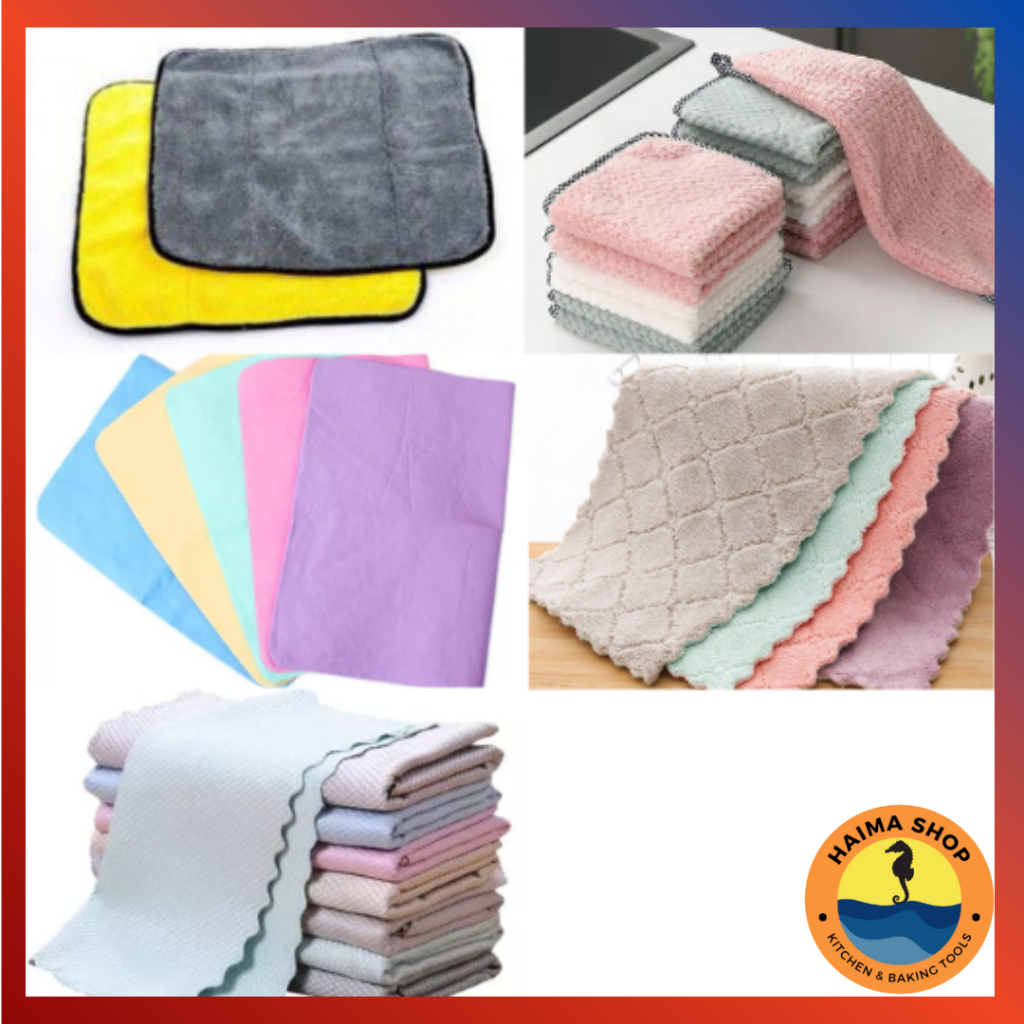 Jual Kain Lap Microfiber/Kain Lap Dapur Meja Piring Anti Minyak ...