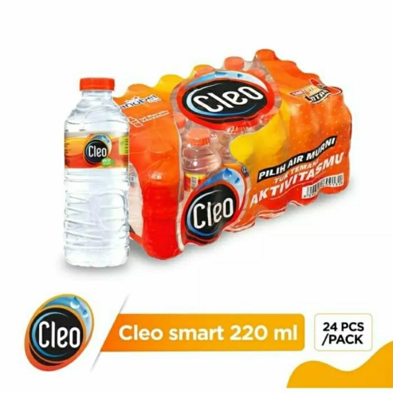 Jual CLEO Air Mineral Botol Mini 220ml Isi 24 botol ( 1 Krat ) | Shopee ...