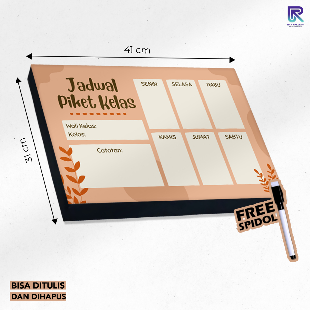 Jual RHA GALLERY Papan Tulis Kayu Sekolah Jadwal Piket Kelas Siswa ...