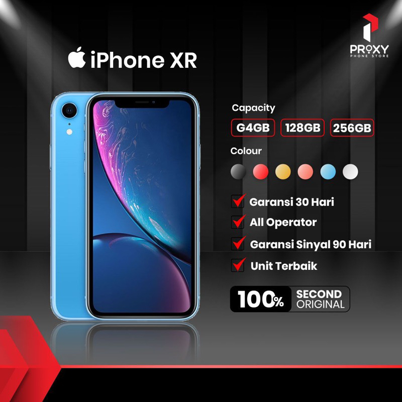 Jual iphone xr 128gb inter dan ibox fullset | Shopee Indonesia
