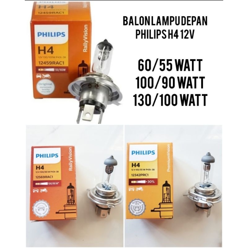 Jual PHILIPS BALON LAMPU DEPAN H4 - AVANZA / XENIA / CALYA / SIGRA ...