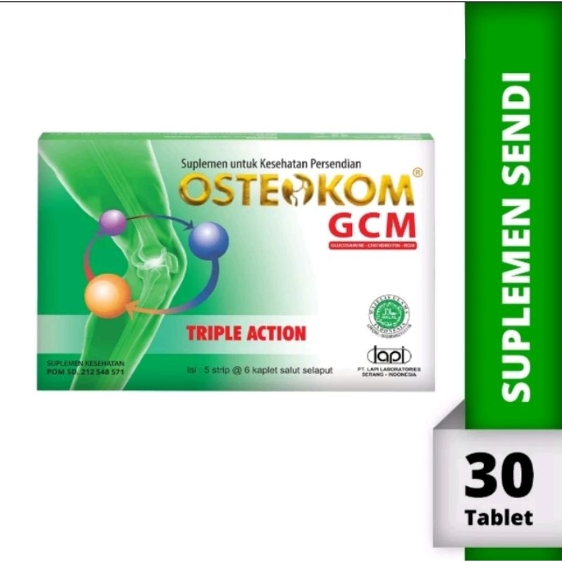 Jual OSTEOKOM GCM 30 ( isi 5 Strip @ 6 kaplet ) | Shopee Indonesia