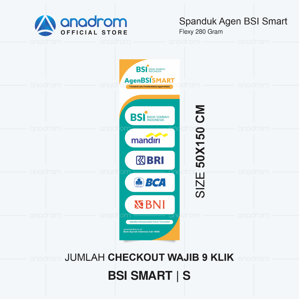 Jual Spanduk Atribut Wajib Agen BSI Smart | Banner Agen BSI Smart ...