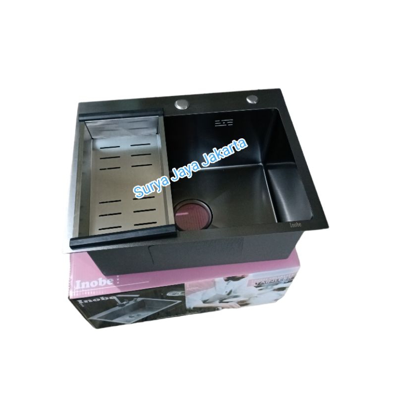 Jual PROMO Kitchen sink INOBE 5243 BLACK "ORIGINAL" / Kitchen sink ...