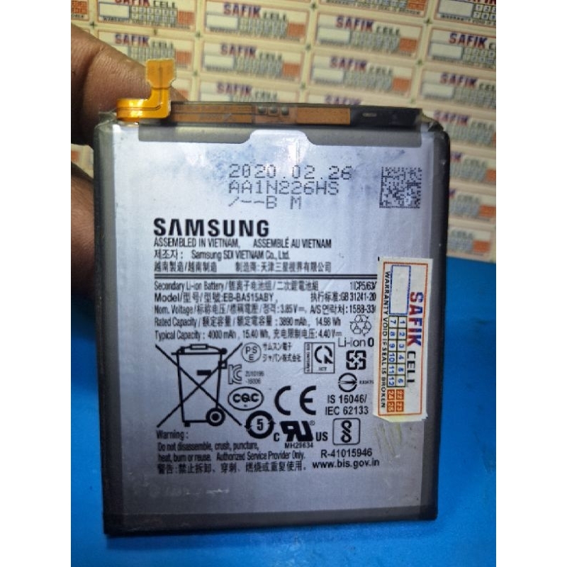 Jual Battery samsung A51 original 100% copotan/bawahan | Shopee Indonesia
