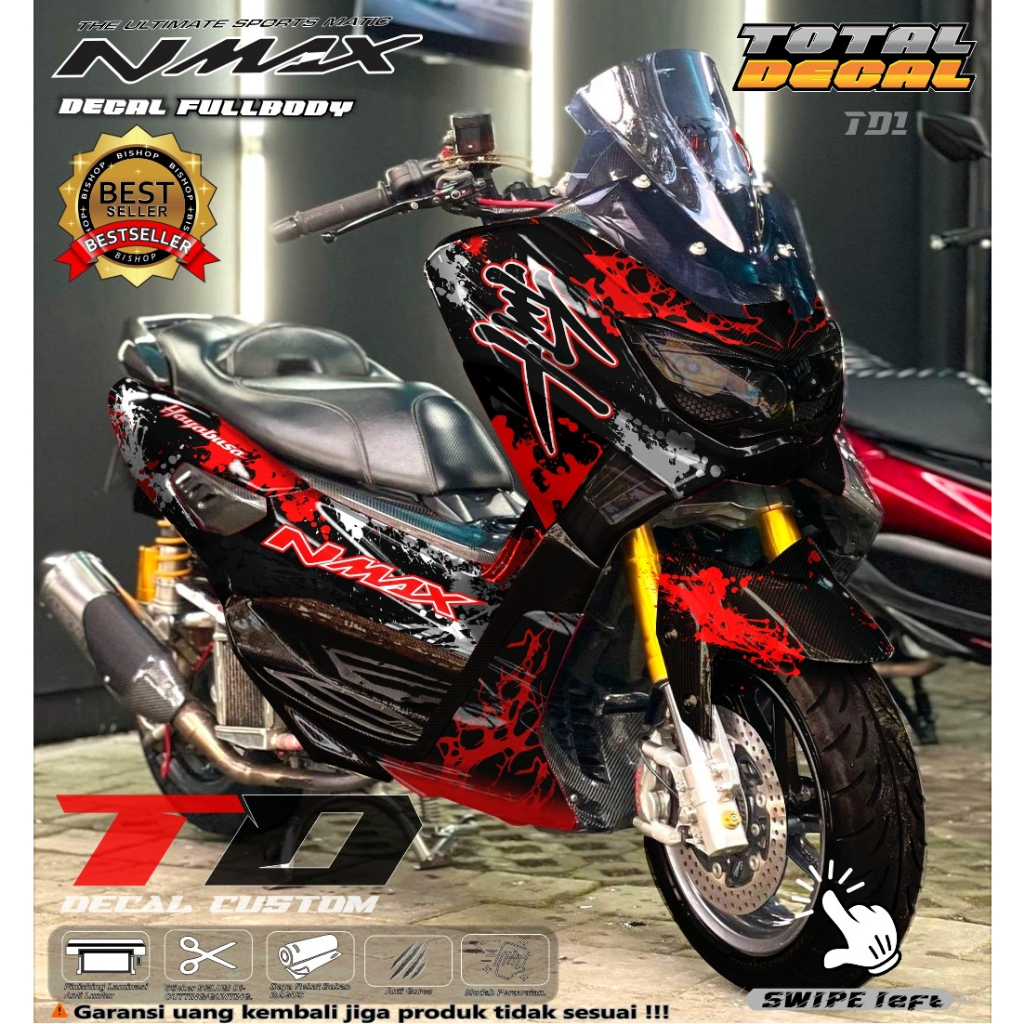 Jual Decal sticker nmax 2015-2019 fullbody motif hayabusa terbaru bisa ...