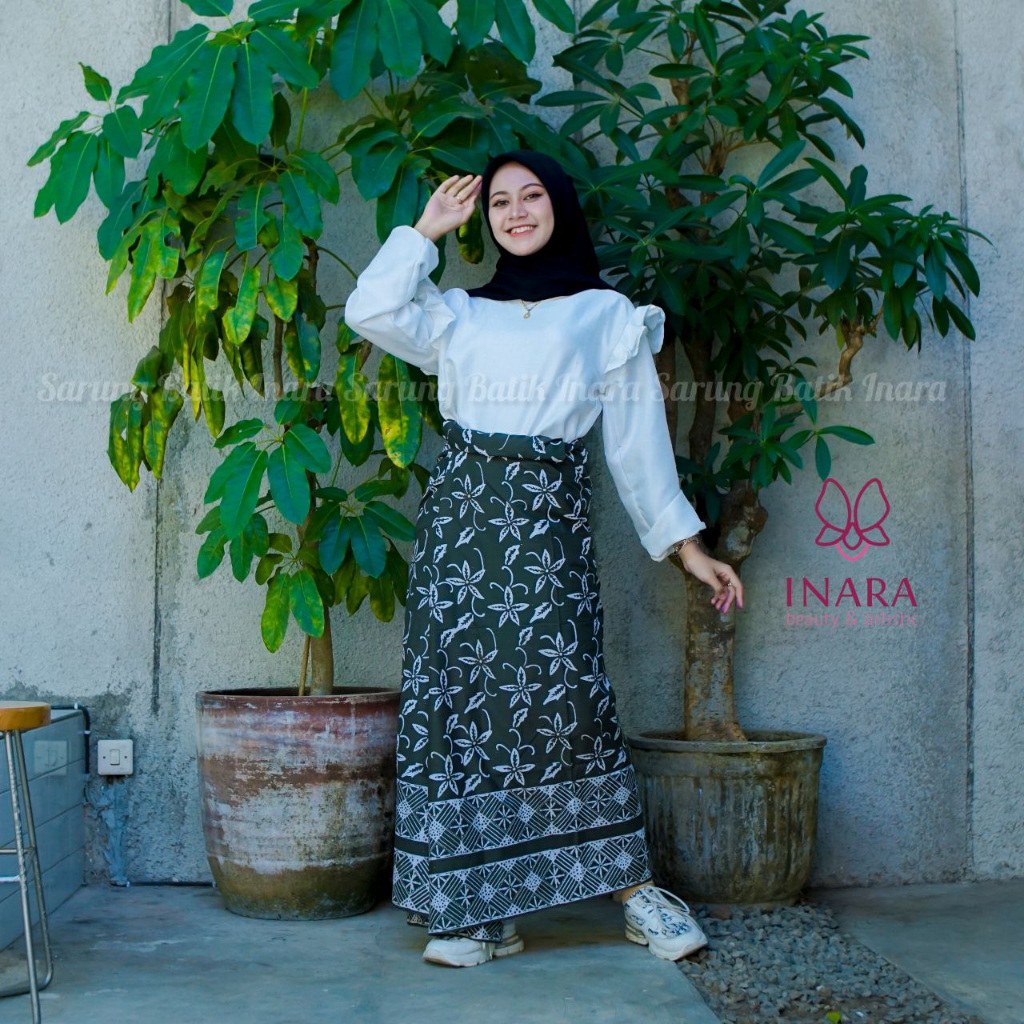 Jual Sarung Batik inara sarung Batik cap asli khas pekalongan Hijau ...