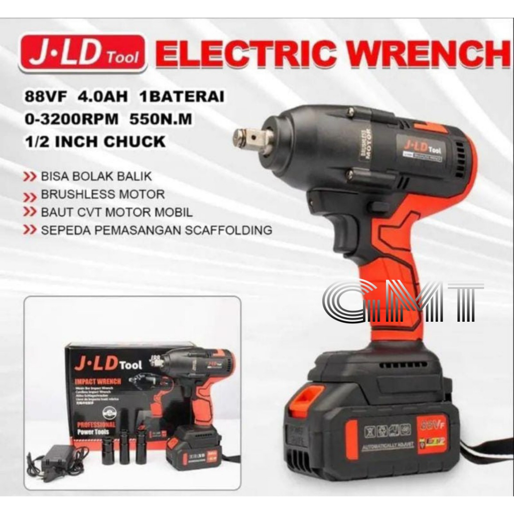 Jual BISA COD Pembuka baut mobil torsi besar JLD 88F cordless impact ...