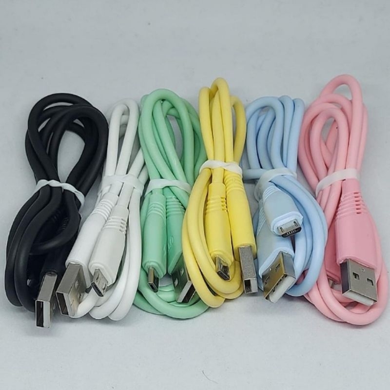 Jual KABEL DATA CHARGER MACARON MICRO USB & Type C / Cable Transmission ...