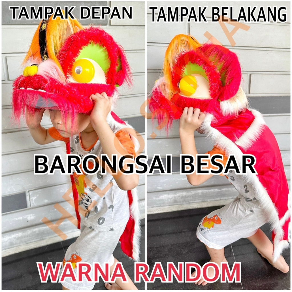 Jual MAINAN TOPENG BARONGSAI BESAR GEDE JUMBO BISA DIPAKAI ANAK BALITA ...