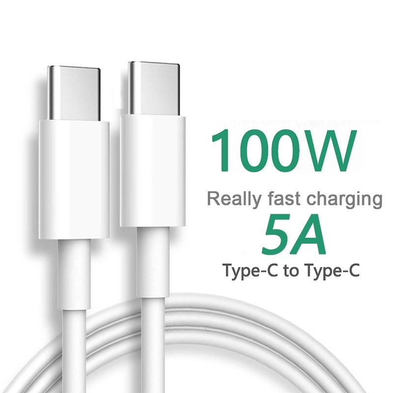 Jual Kabel Data charger type c to type c pd 100w 20w 18w super fast charging 1m 2m 1 2 meter 5A ...