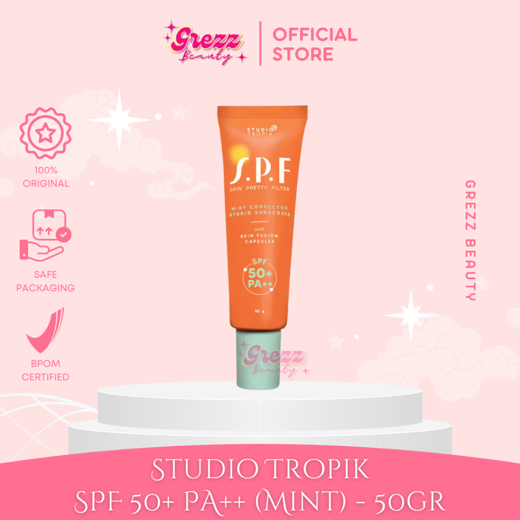 Jual Studio Tropik SPF 50+ PA++ (Mint) 50gr - Sunscreen | Shopee Indonesia
