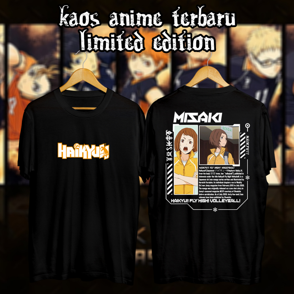 Jual Housemith - KAOS ANIME HAIKYU TERMURAH [ Hana misaki ] KAOS HINATA ...