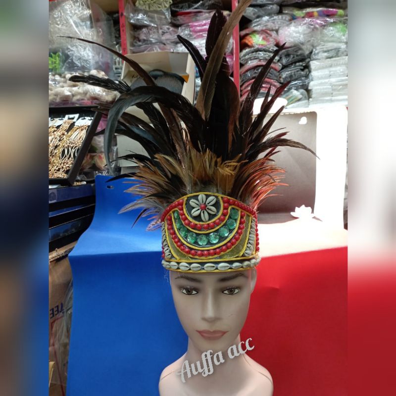 Jual Bando Adat Bulu / Hiasan Kepala Cowok Adat/ Topi Hiasan Kepala ...