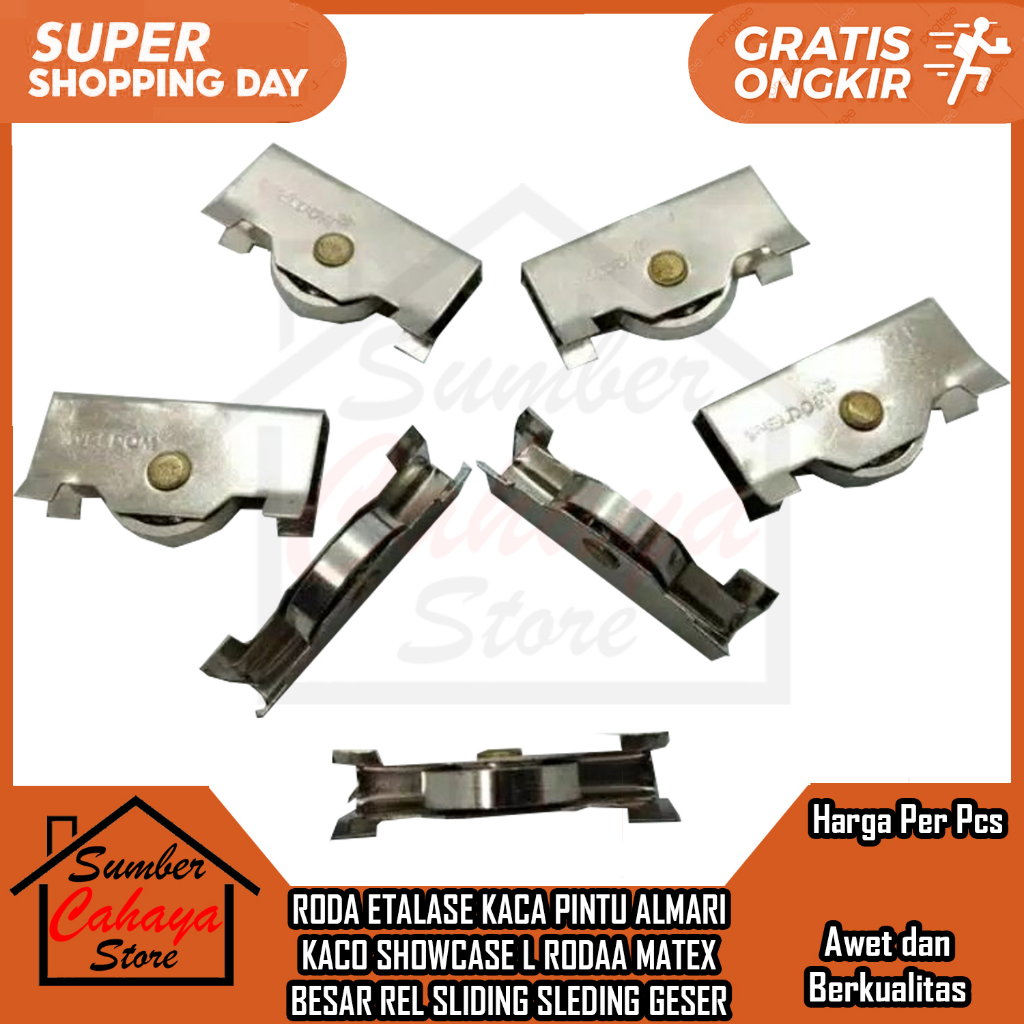 Jual Roller Etalase Roda Showcase Matex Besar Kaca Pintu Almari Kaco ...