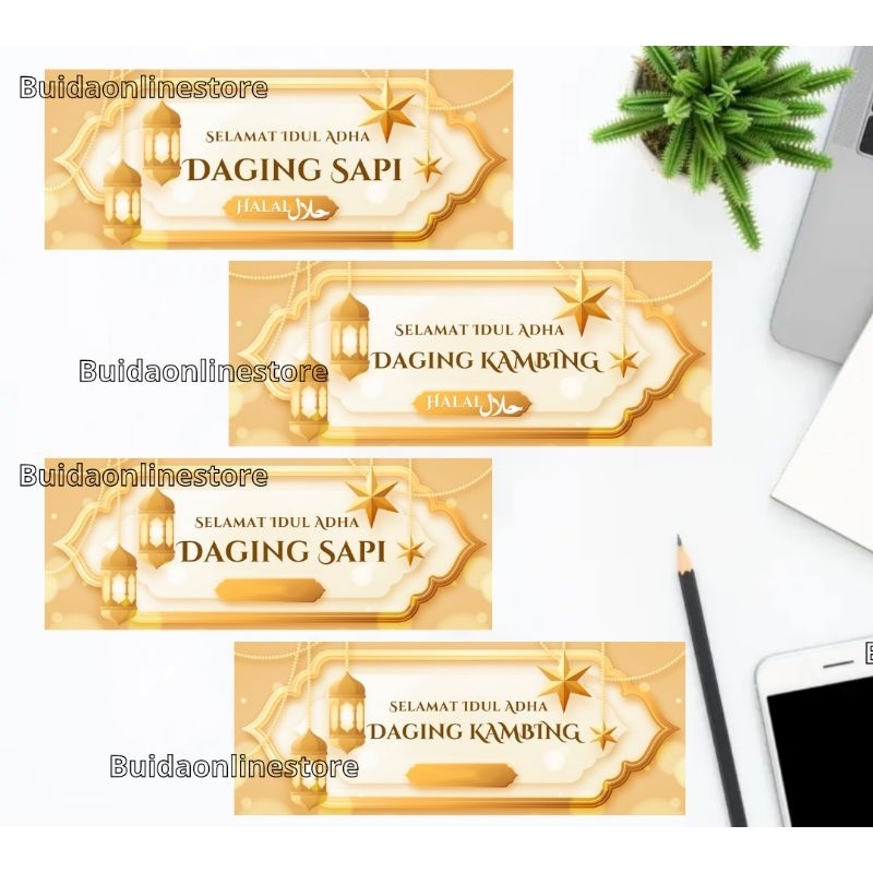Jual Stiker Label Daging Sapi Kambing Kurban Selamat Hari Raya Idul ...
