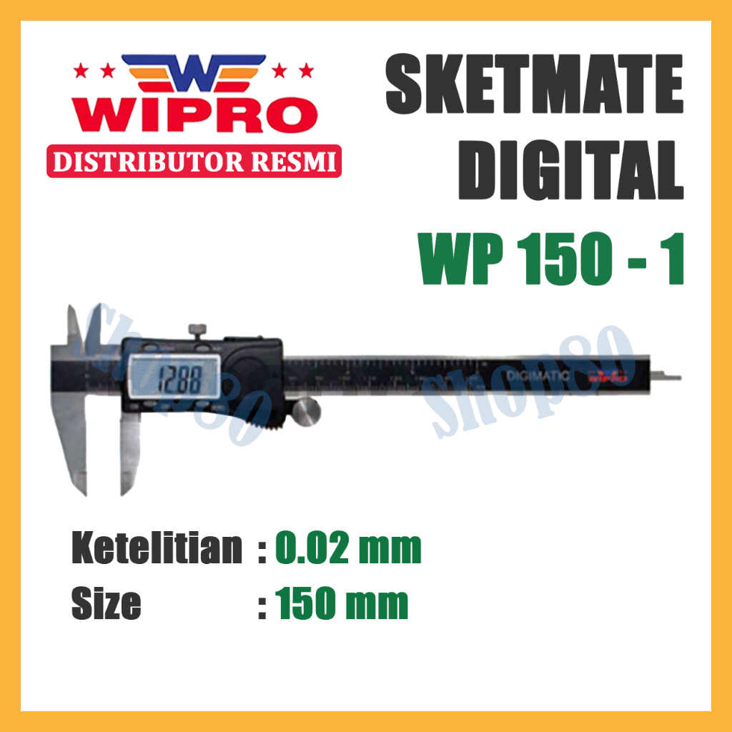 Jual Wipro Sigmat Digital Sketmat Jangka Sorong Vernier Caliper 150 mm ...