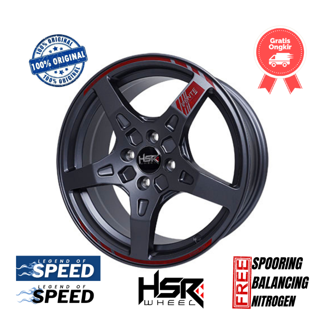 Jual Velg HSR Ring 16 PENTE ( Jazz, Brio, Fiesta, Sigra, Confero Dll ...