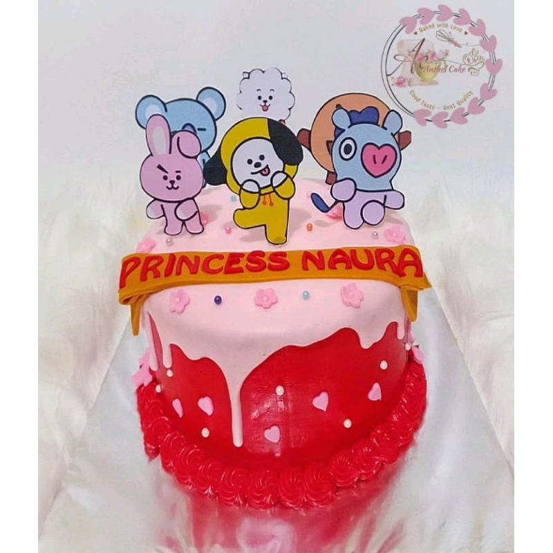 Jual Kue BT21 - BTS / Kue ulang tahun / Kue ultah / Kue karakter ...