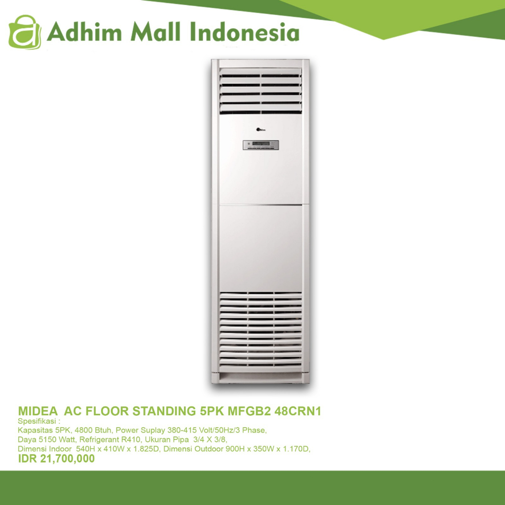 Jual MIDEA AC FLOOR STANDING 5PK MFGB2 48CRN1 | Shopee Indonesia