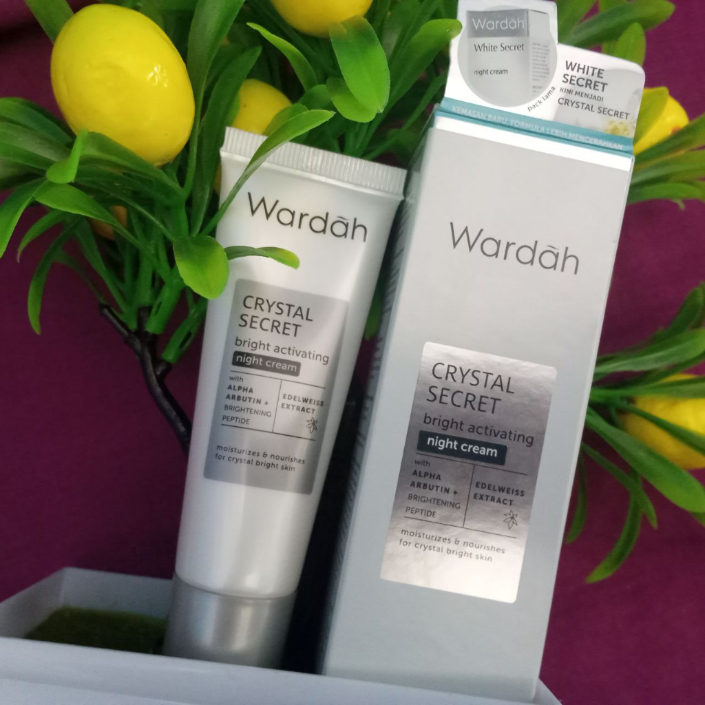 Jual Wardah Crystal Secret Bright Activating Night Cream 15ml | Shopee ...