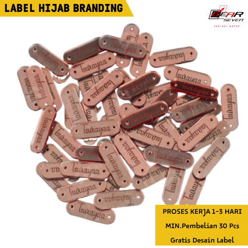Jual Label Hijab Label akrilik Label brand akrilik Custom Label Hijab ...