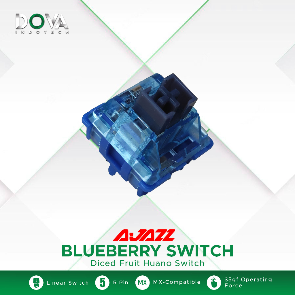 Jual AJAZZ x Huano Blueberry Linear Switch 5-Pin Mechanical Keyboard ...