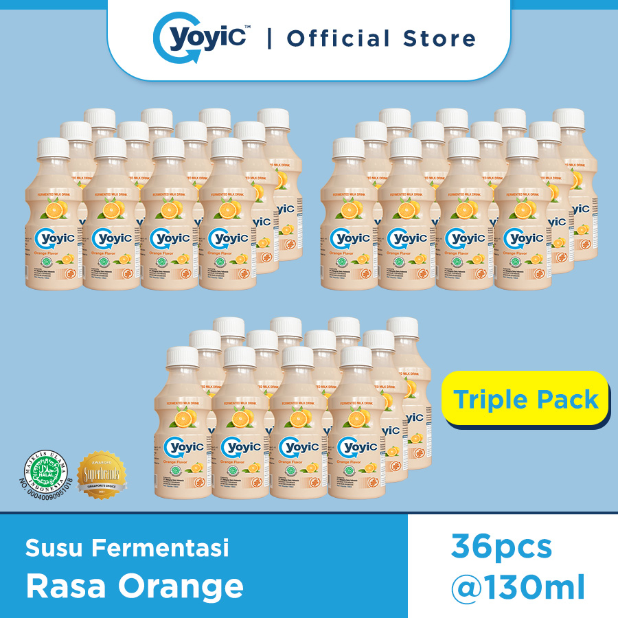Jual Triple Pack Yoyic Orange [36pcs x 130ml] | Shopee Indonesia