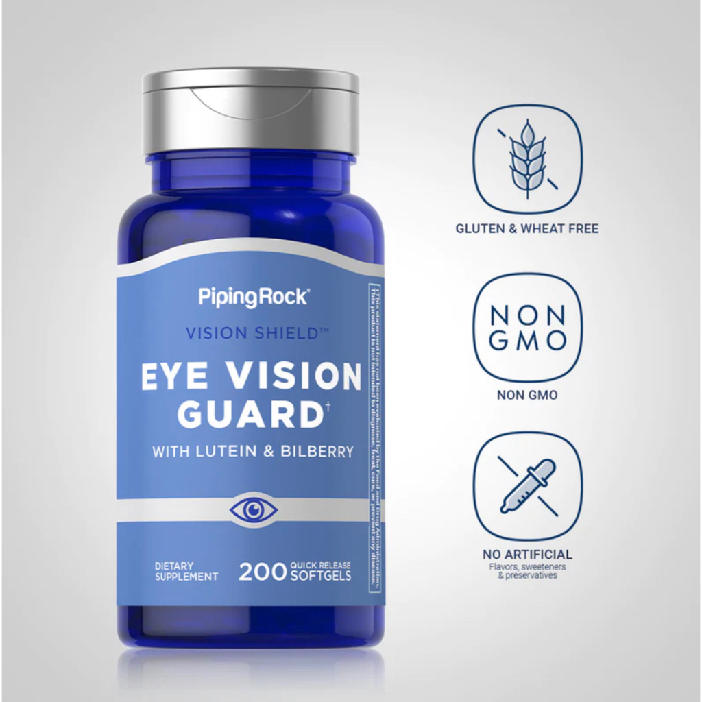 Jual PipingRock Eye Vision Guard with Lutein and Bilberry 200 Quick ...