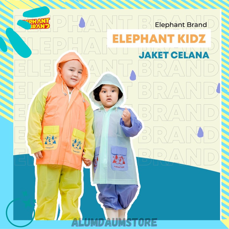 Jual Jas Hujan Anak Usia 3-7th Elephant Kids Gajah | Shopee Indonesia